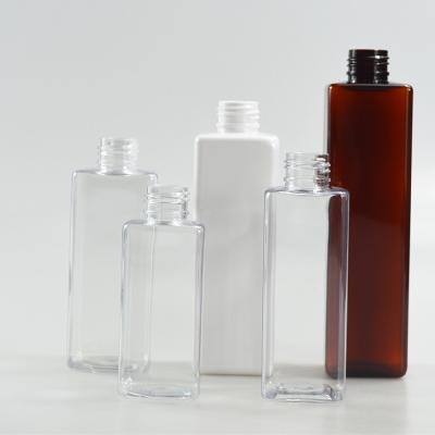Cina Stampa a schermo di seta PETG Bottiglie quadrate 120 ml per confezionamento di pompe per lozioni di shampoo cosmetico in vendita