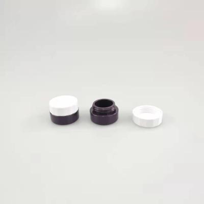 Cina 50g Boccone di plastica rotonda di crema 50ml Doppia parete spessa nero PP Boccone di plastica per cosmetici in vendita
