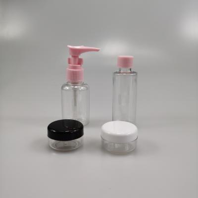 Cina 4PCS Contenitori per la toilette a prova di perdite ricaricabili Kit Collare Materiale Kit di viaggio PET Bottiglia in vendita