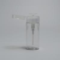 China 100ml PET Collar Customized Press Push Down Dispenser Bottle for Make Up Remover for sale