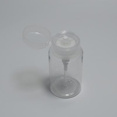 Cina 150 ml PET Plastic Cosmetic Package Eye Nail Polish Press Pump Bottle per il rimosso del trucco in vendita