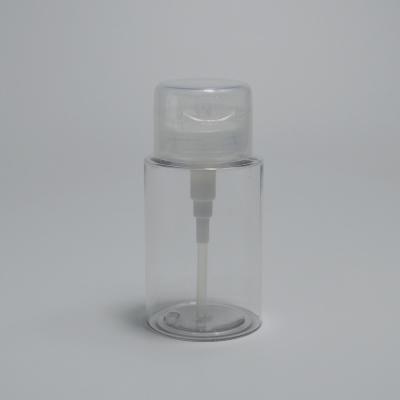 Cina 150 ml PET Plastic Cosmetic Package Eye Nail Polish Press Pump Bottle per il rimosso del trucco in vendita