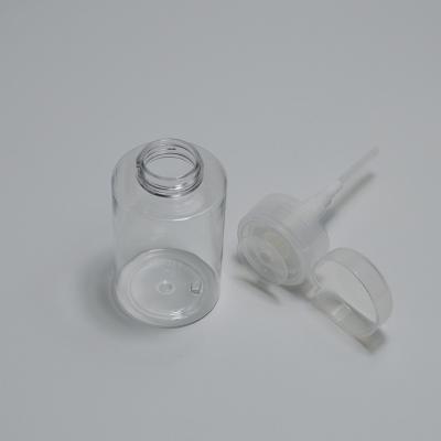 Cina 150 ml PET Plastic Cosmetic Package Eye Nail Polish Press Pump Bottle per il rimosso del trucco in vendita