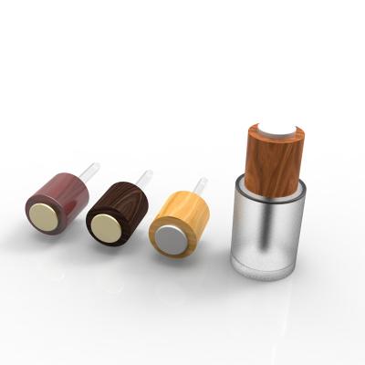 Cina Cappuccio di plastica 18 mm 20 mm 24 mm di legno di bambù Press Button Dropper per la bottiglia di olio essenziale in vendita
