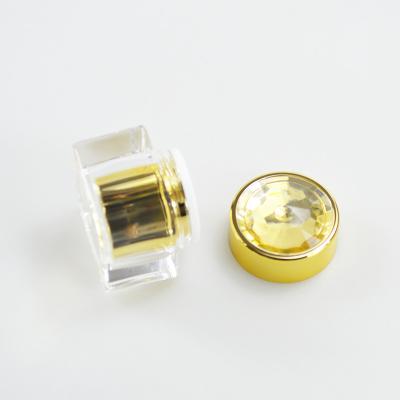 Cina Contenitore per imballaggi cosmetici riutilizzabili 10 g Crema per gli occhi in oro Materiale da barattolo di plastica acrilica in vendita