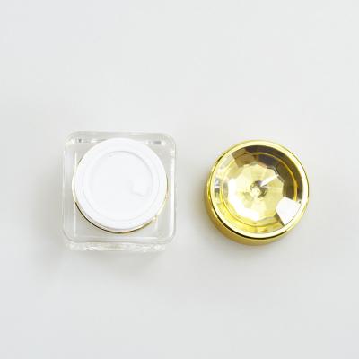 Cina Contenitore per imballaggi cosmetici riutilizzabili 10 g Crema per gli occhi in oro Materiale da barattolo di plastica acrilica in vendita