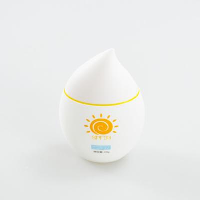 Cina Contenitore di protezione solare a forma di goccia d'acqua 50 ml Capacità 30% Deposito 70% Saldo di pagamento in vendita