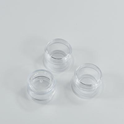 Cina Barattolo trasparente di plastica cosmetica rotonda mini trasparente con capacità di 20 ml e colletto PS in vendita