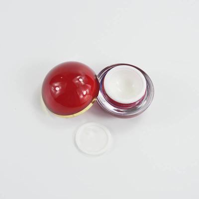 Cina Colore della bottiglia personalizzato 5g cosmetici Vaso di plastica a forma di sfera con contenitore acrilico in vendita