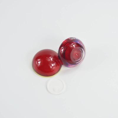 Cina Colore della bottiglia personalizzato 5g cosmetici Vaso di plastica a forma di sfera con contenitore acrilico in vendita