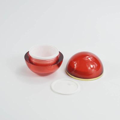 Cina Stampa Filtro di seta 50g Forma di sfera rotonda Acrilico Crema Bottone per cosmetici Bottone di plastica in vendita