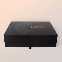 China Custom Logo Wig Packaging Box Black Magnetic for sale