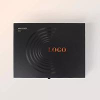China Custom Logo Wig Packaging Box Black Magnetic for sale