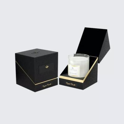China Aangepaste de Luxekaars van Ontwerpmatt black wig packaging box met Deksel Te koop