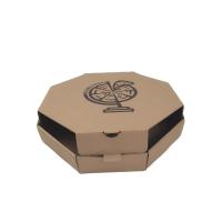 China Kraft Corrugated Custom Printed Pizza Boxes Octangle Shape for sale