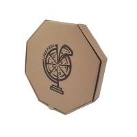 China Kraft Corrugated Custom Printed Pizza Boxes Octangle Shape for sale