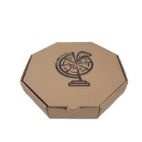 China Kraft Corrugated Custom Printed Pizza Boxes Octangle Shape for sale