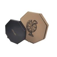 China Kraft Corrugated Custom Printed Pizza Boxes Octangle Shape for sale