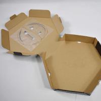 China Custom Octagonal Pizza Box With Handle Paper Disposable for sale