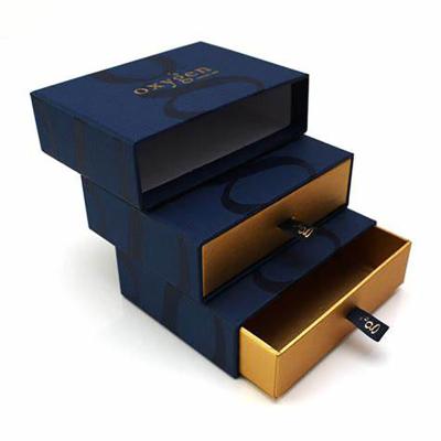 Cina L'oro ha sventato Logo Kraft Paper Drawer Box con il nastro nero in vendita