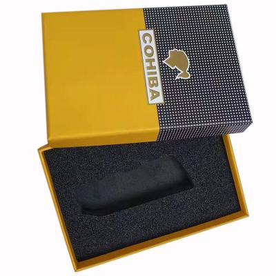 Cina L'oro ha sventato Logo Kraft Paper Drawer Box con il nastro nero in vendita