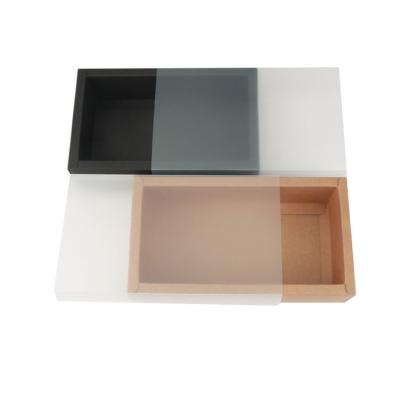 Cina Le maniche vendono al dettaglio il contenitore d'imballaggio di carta kraft con il PVC hanno glassato il cappotto in vendita