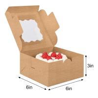 China Hallow Window Kraft Paper Packaging Box For Bakery Cookie for sale