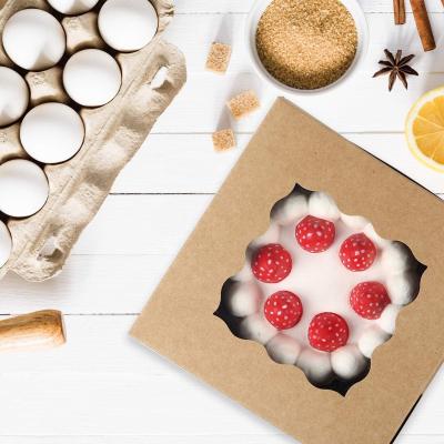 Cina Contenitore d'imballaggio di carta kraft della finestra di santo per il biscotto del forno in vendita