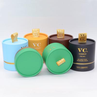 Cina Base della maniglia del panno di Cyliner della scatola e contenitore d'imballaggio di stampa su ordinazione di coperchio per profumo cosmetico in vendita
