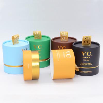 Cina Base della maniglia del panno di Cyliner della scatola e contenitore d'imballaggio di stampa su ordinazione di coperchio per profumo cosmetico in vendita