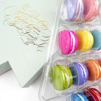 China Custom Arrow Shaped Clothing Packing Boxes For 12 Macaron Cookie for sale
