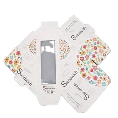 China Food Grade Greaseproof Custom Gift Packaging For Sandwich Pastry Cake for sale