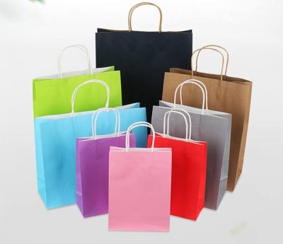 Cina Logo Paper Kraft Shopping Bag su ordinazione che imprime con la maniglia in vendita