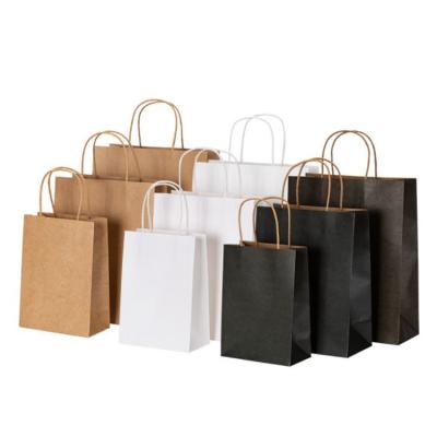 Cina Sacchetti della spesa di Kraft riciclati laminazione lucida con le maniglie in vendita