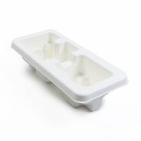China Custom Eco Biodegradable Molded Pulp Packaging Cosmetic Insert Sugarcane Bagasse Material for sale