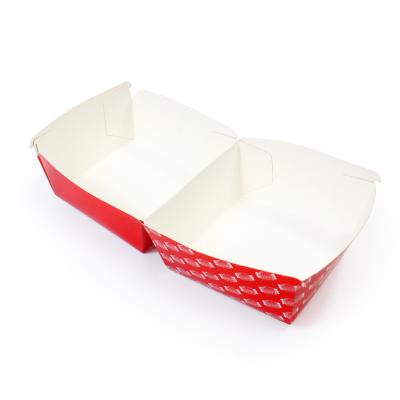 Cina Disposable Kraft Paper Fast Food Burger Packaging Box With Varnishing Printing in vendita