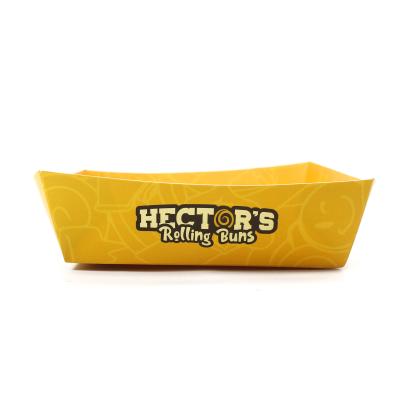 Cina CMYK or Panton Printing Kraft Paper Food Tray for Snacks and Cakes in vendita