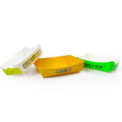 Cina CMYK or Panton Printing Kraft Paper Food Tray for Snacks and Cakes in vendita