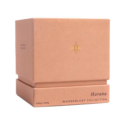 Cina CMYK o Panton stampa colore decorativo candela profumata scatola di imballaggio coperchio e scatola di base in vendita