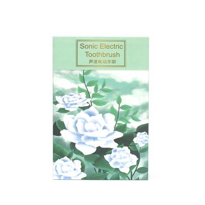 Cina Spazzolino da denti elettrico Coperchio di carta di cartone e scatola di base Verniciatura modello di fiori personalizzato in vendita