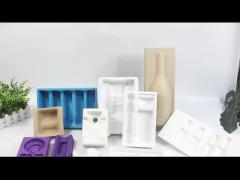 Paper Biodegradable Green Molded Pulp Box With Lid Custom Design For Cosmetics