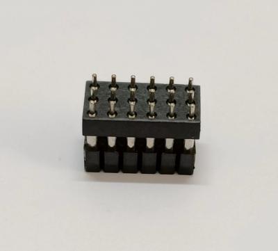 China Terastor Round hole socket/Female Header 2.54mm 3*6P Three rows of double plastic Te koop