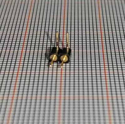 China Terastor Round hole pin/Pin Header 2.54mm 1*2P Single bend 90 degrees Te koop