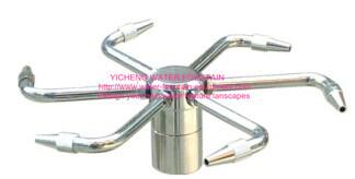 China Stainless Steel Water Fountain Nozzles , Rotating Fountain Nozzle Heads With 6 Arms for sale