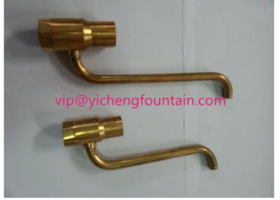 Cina Teste di zampillo dorate materiali d'ottone dell'ugello della fontana dello spruzzo della bolla con la metropolitana di sbocco in vendita