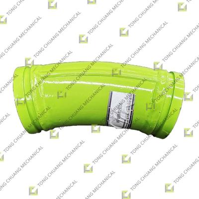 China 125*R460-30 double-layer elbow pipe，dual-layer elbow pipe，double-layered wear-resistant elbow，two-layer composite elbow，double-walled elbow pipe，dual-layer protective elbow for sale