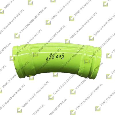 China 125*R500-36 double-layer elbow pipe，dual-layer elbow pipe，double-layered wear-resistant elbow，two-layer composite elbow，double-walled elbow pipe，dual-layer protective elbow for sale