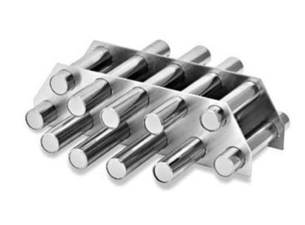 Quality Durable Neodymium Hopper Magnet , Super Strong Magnetic Grid Silver Color for sale