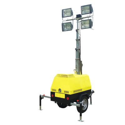 China 7M Mobile Lighting Vehicle 5KW Diesel Generator Vehicle Light Tower for sale