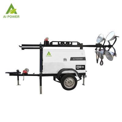Cina Generatore leggero diesel portatile 10kw della pianta della torre del faro 9m del generatore della strada di Mitsubishi del combustibile diesel in vendita